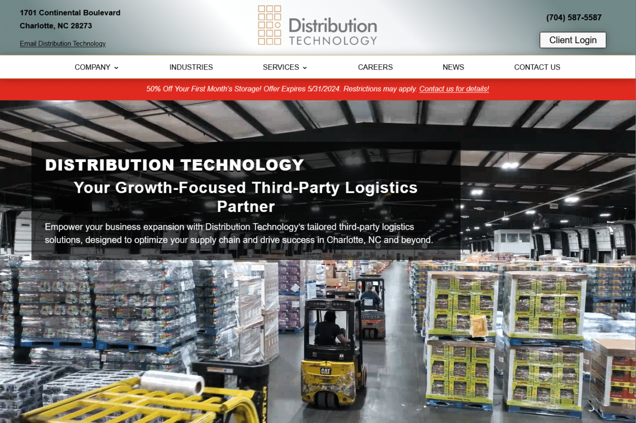 Distribution Technology Unveils a New Website | Charlotte, NC